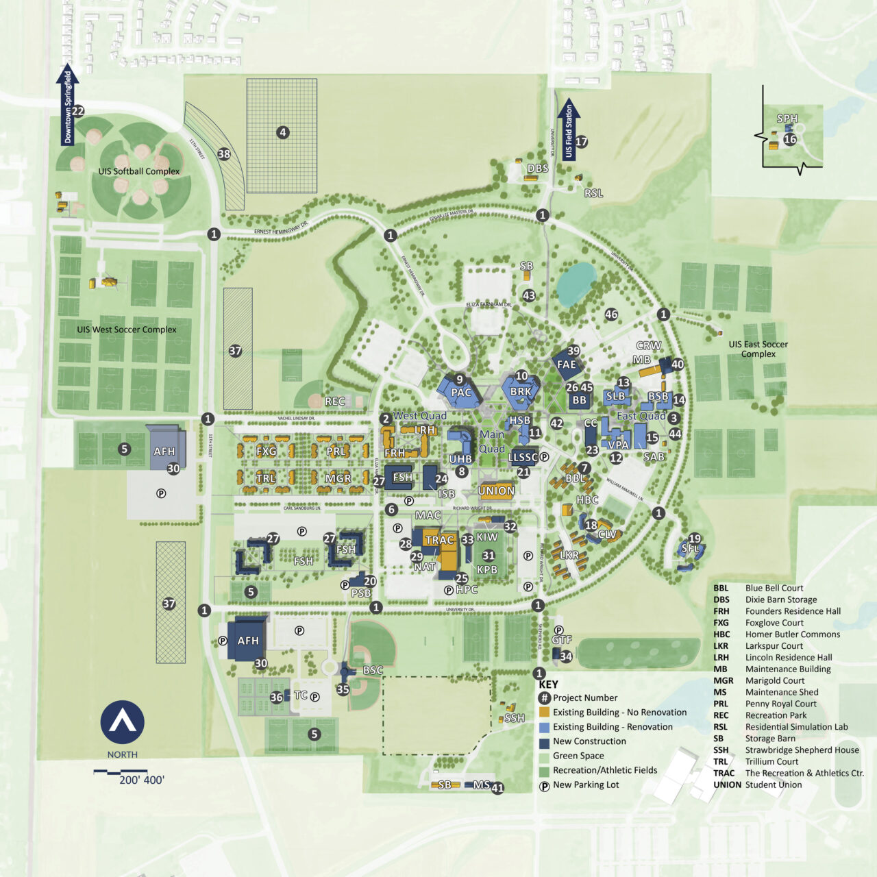 University of Illinois-Springfield, Master Plan - The Lawrence Group